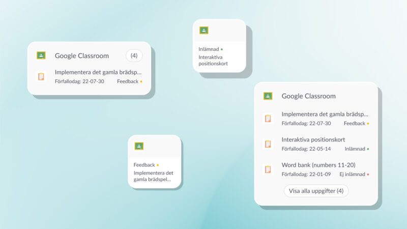 Google Classroom as a widget - Skolon